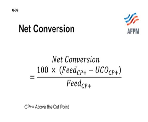 Question 39: In terms of hydrocracking, what different definitions of ...