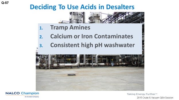 Question 57: What are the desalter conditions that may require ...