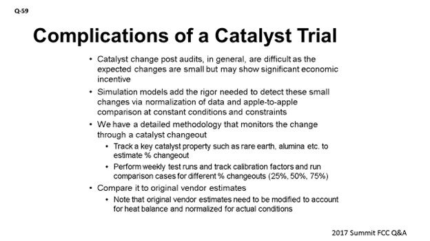 Question 59: We are reformulating our FCCU catalyst. What are your Best ...