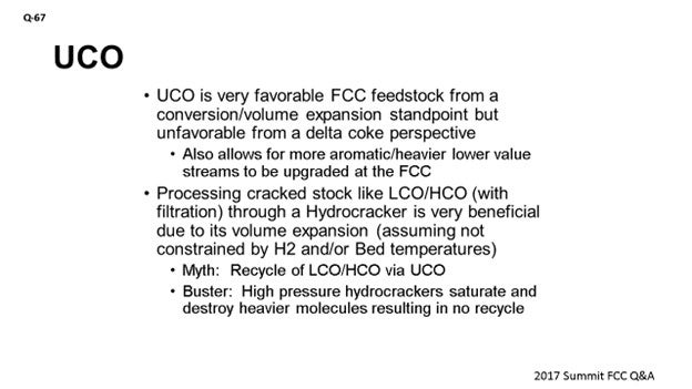 Question 67: What strategies do you employ to optimize FCC plus ...