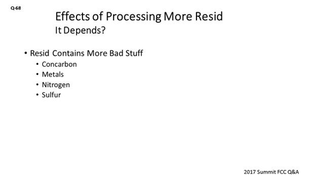 Question 68: What process and catalyst changes would you recommend for ...